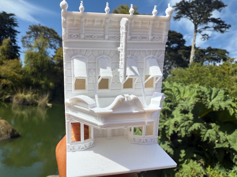 Miniature N-scale Victorian World Main Street Cinema Building Assembled ...