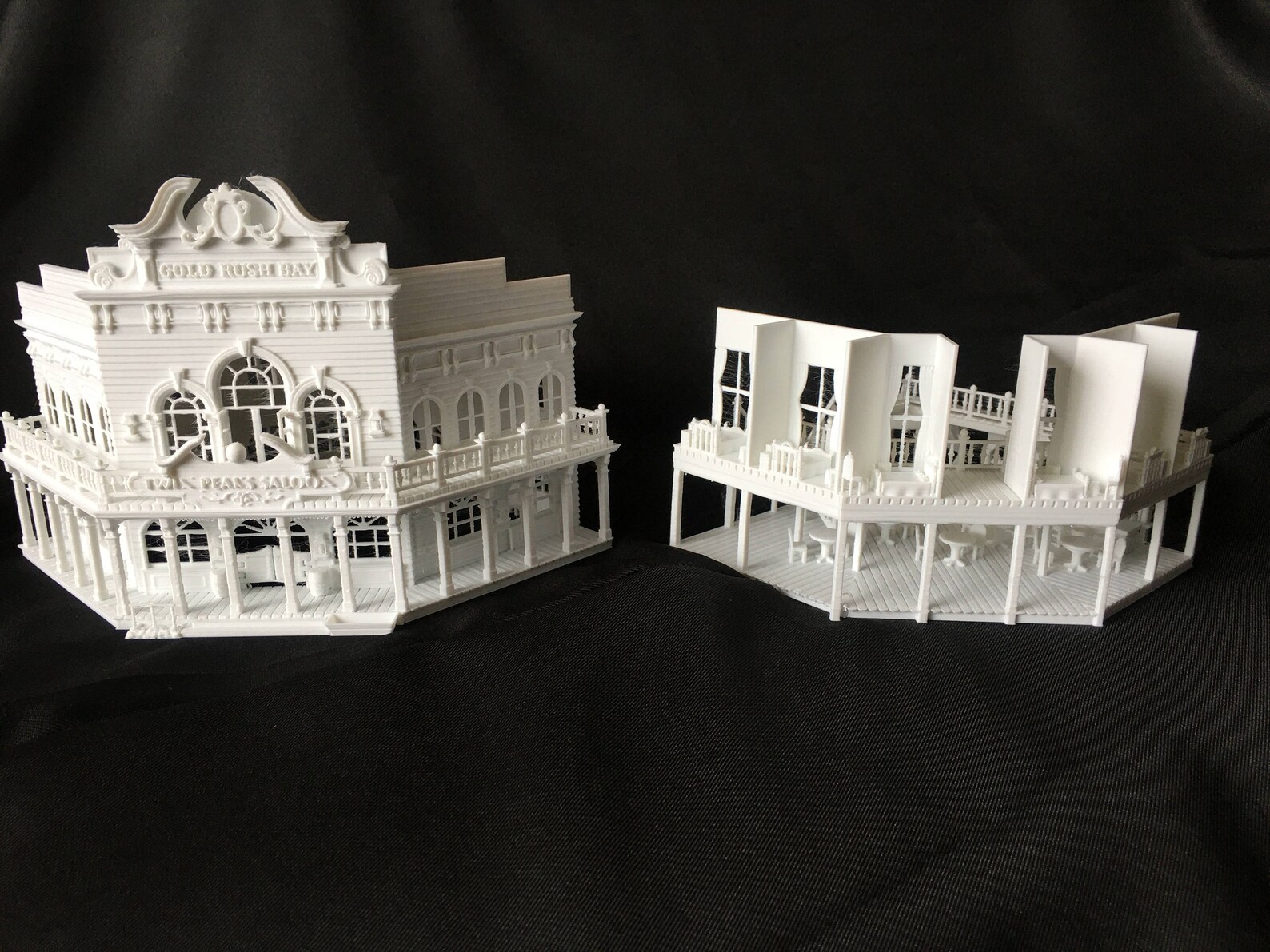 Miniature Old West #1 Saloon/hotel Built Ready HO Scale Interiors ...