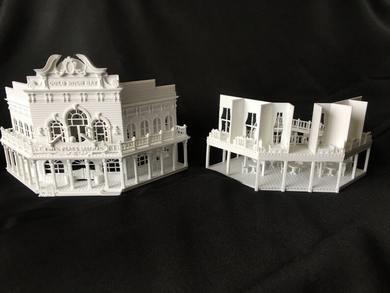 Miniature Old West 1 Saloon/hotel Built Ready HO Scale - Etsy