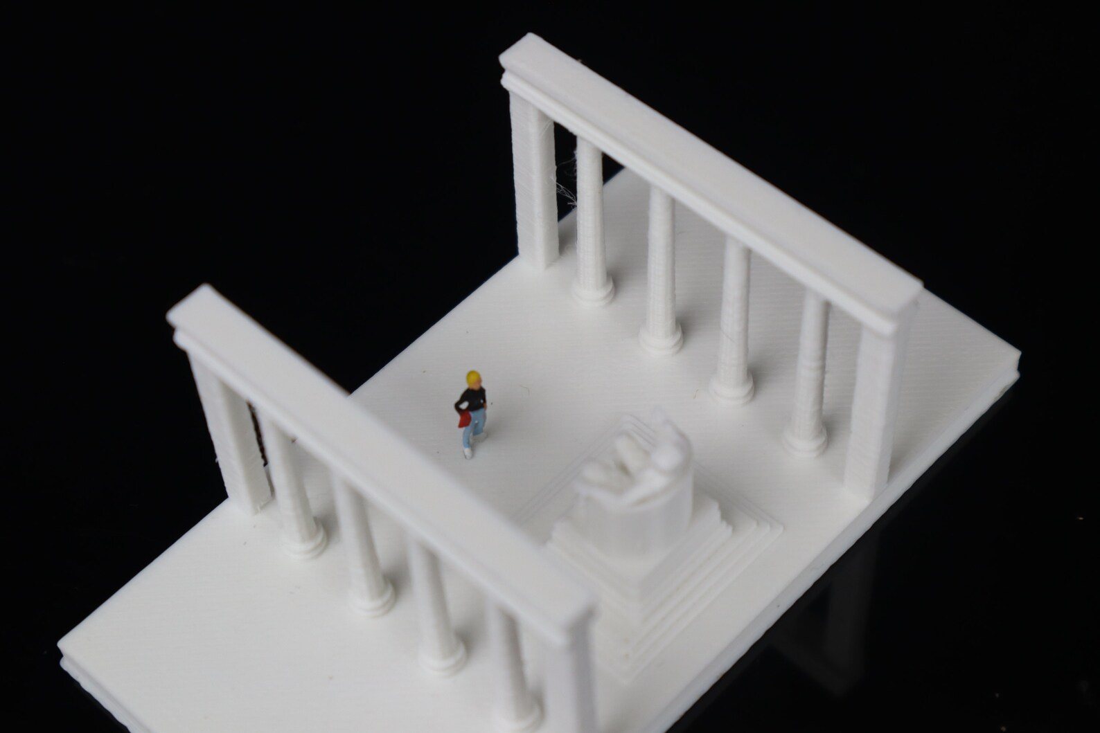 Small Miniature Lincoln Memorial Washington DC White (n-scale Figures ...