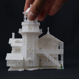 SMALL N-scale Miniature Victorian #9 Lighthouse Train Layout W ...