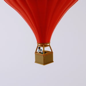 Miniature RED COLOR Ho-scale 1/87 Hot Air Balloon for Model Train or ...