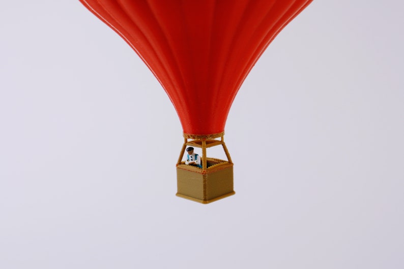 Miniature RED COLOR Ho-scale 1/87 Hot Air Balloon for Model | Etsy