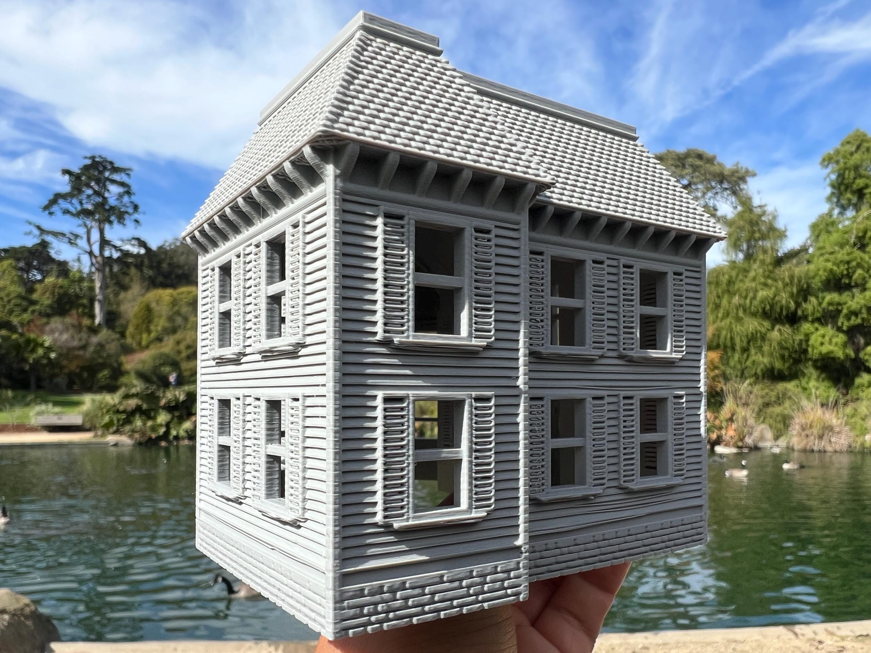 Miniature #38 Gray Ho-scale Neibolt House IT Victorian Mansion Built ...