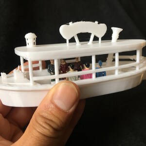 O-scale Jungle Tour Boat Miniature Passenger Excursion Cruise Assembled ...