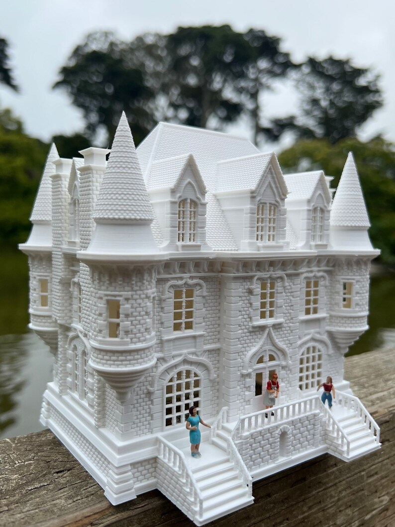 Miniature Ho-scale Château Sams White 1:87 by Gold Rush Bay - Etsy
