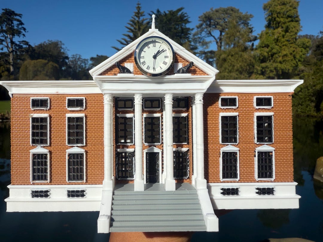 Color Miniature N-scale Hill Valley Courthouse Built WORKING Clock ...