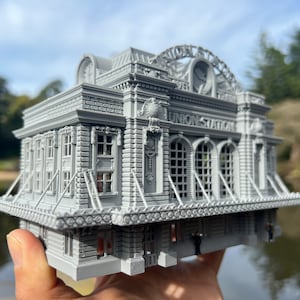 Miniature Union Train Station N-scale 1:160 Gray - Etsy