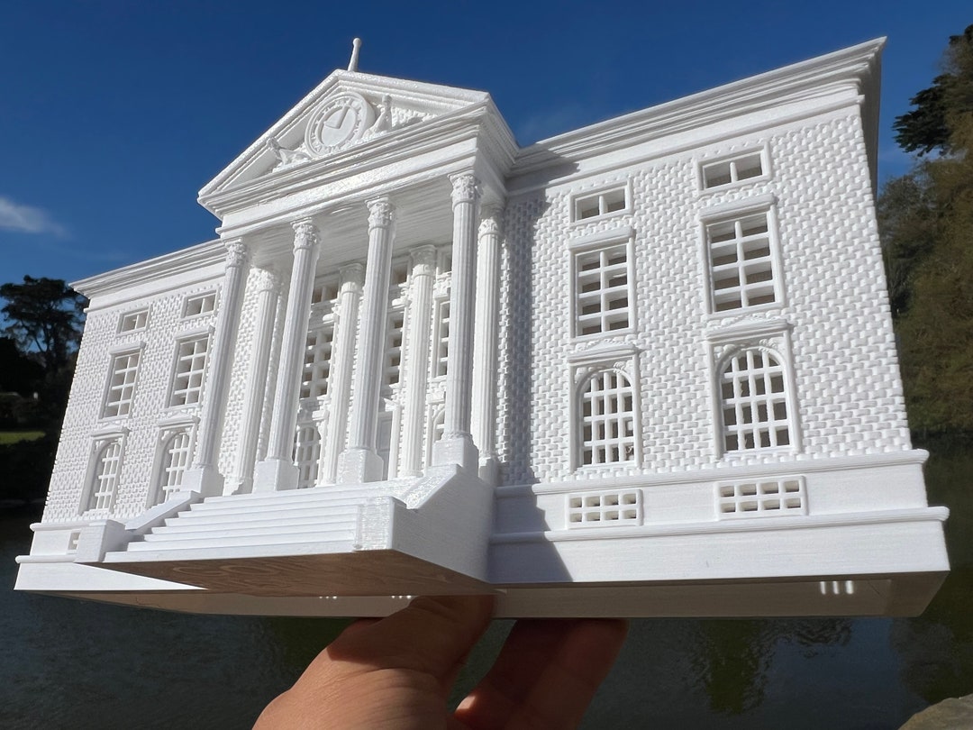 White Miniature N-scale Hill Valley Courthouse Built Clock Tower ...