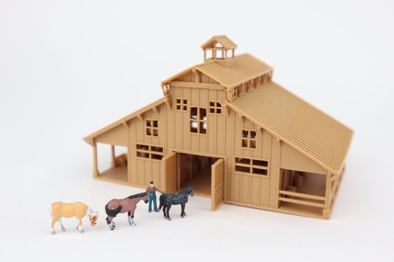 Small Miniature Old West Livery Stables N-scale 1:150 Wood - Etsy