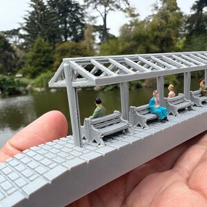 Assembled Gold Rush Bay Ho-scale Miniature Train Station Platform 1/87 ...