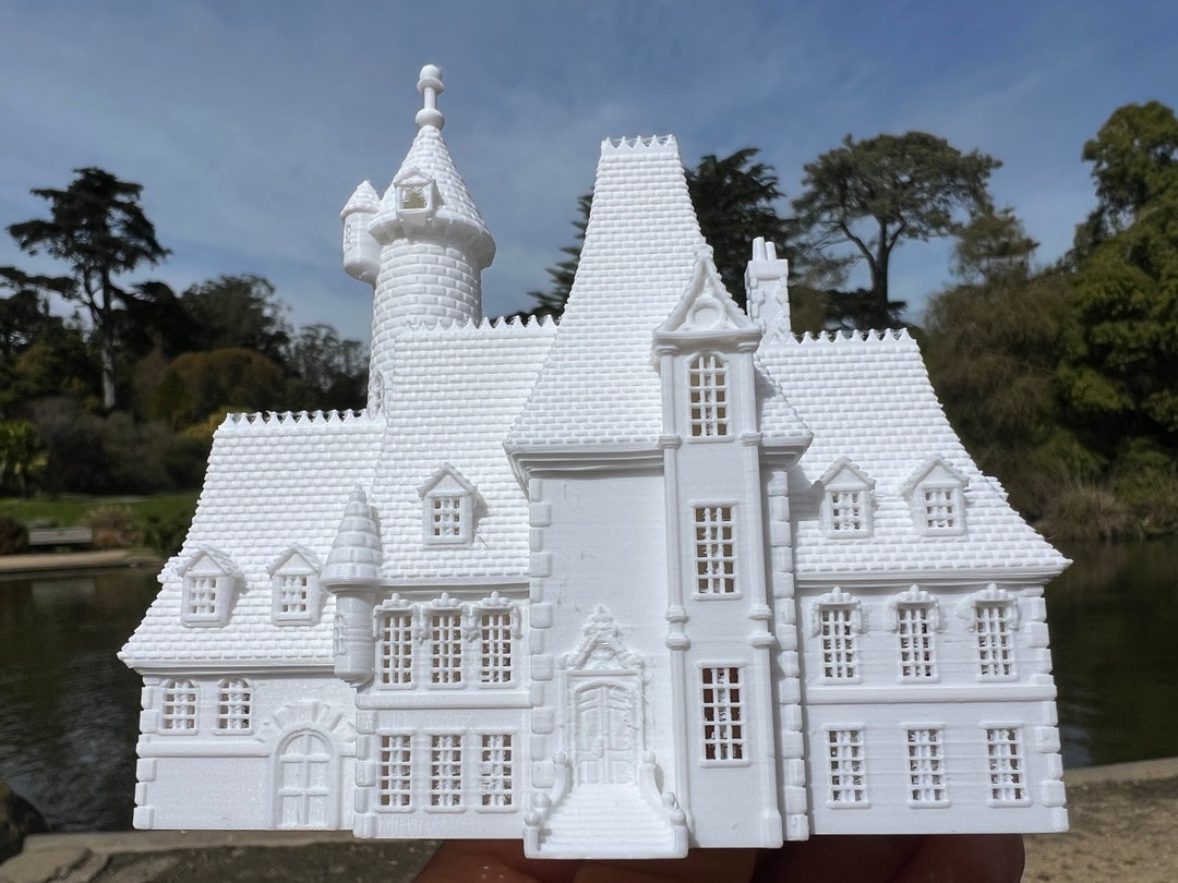 Small Miniature N-scale Cinderella Lady Tremaine House French Chateau 1 ...