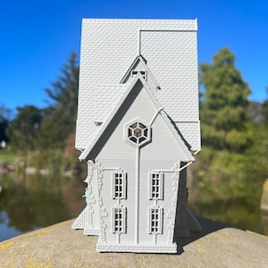 Miniature Gray Ho-scale Gru Villain House Gothic Victorian Minion ...