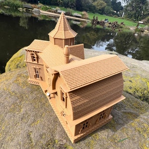Miniature #38 Brown O-scale Munster House Victorian Mansion Built ...