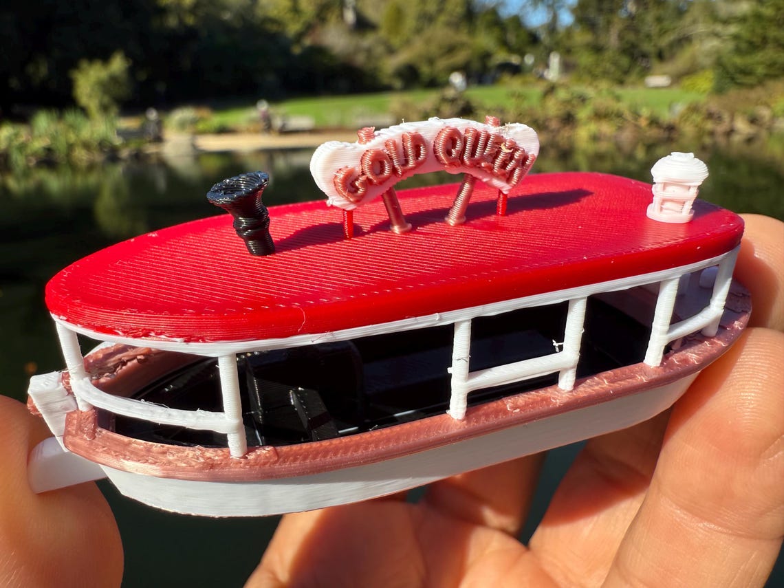 COLOR Ho-scale Passenger Cruise Boat “the Gold Queen” Miniature Ship ...