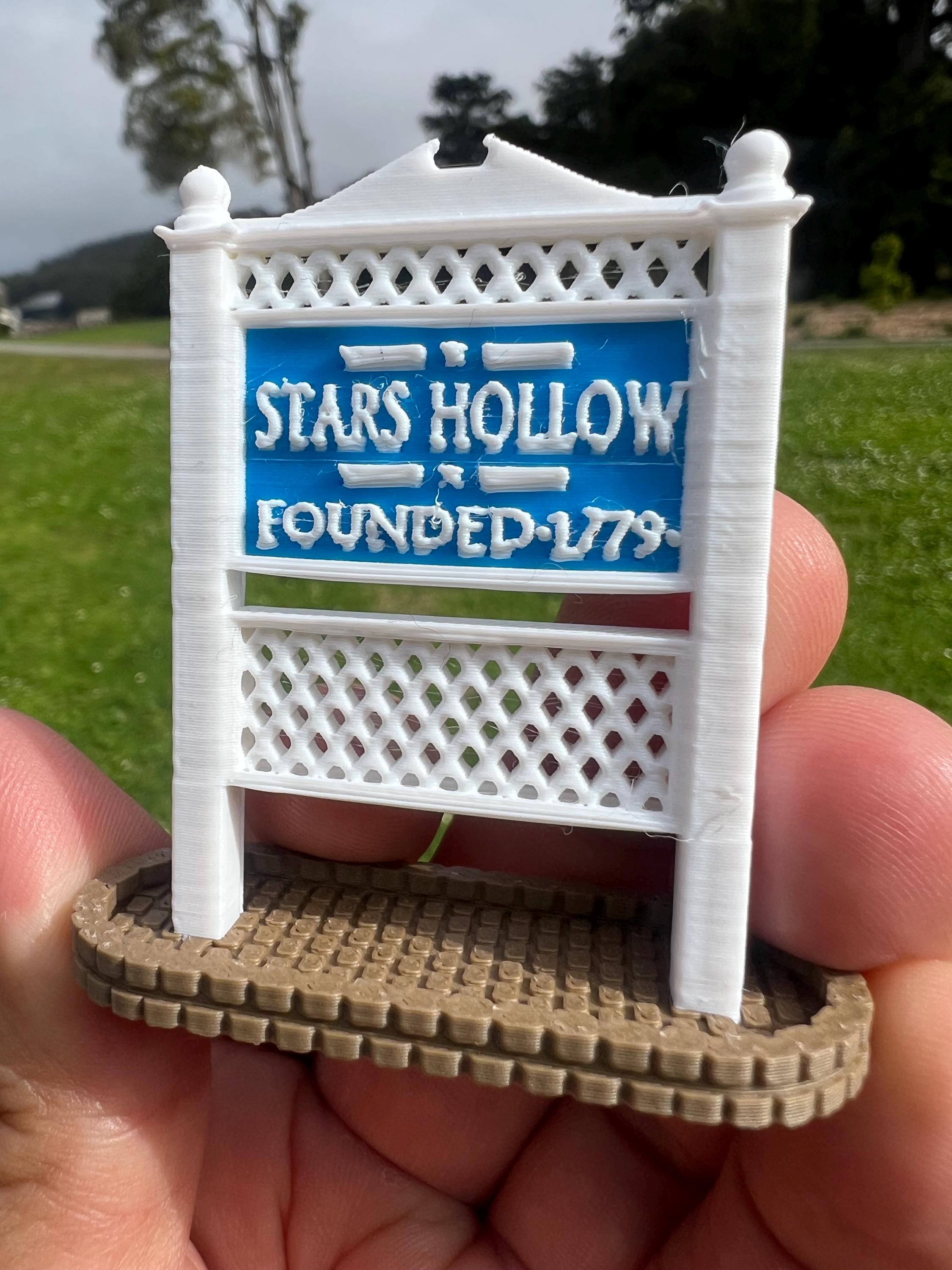 Miniature COLOR Ho-scale Stars Town Sign Victorian Built Assembled - Etsy
