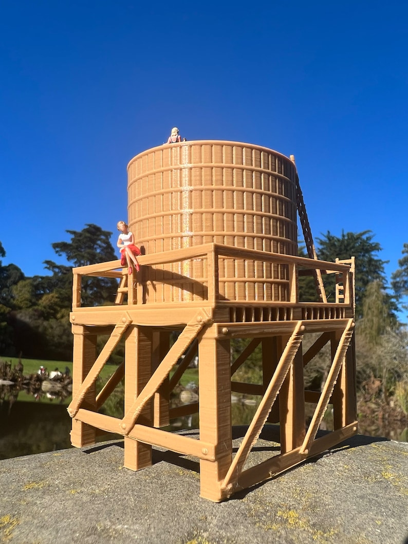 Miniature Hootersville Water Tower Petticoat Junction Ho-scale Brown ...