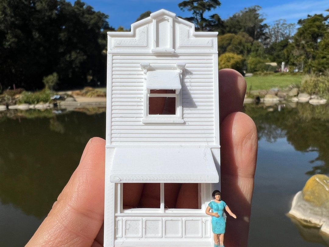 Miniature Ho-scale Victorian Main Street Tea Shop Facade Assembled ...