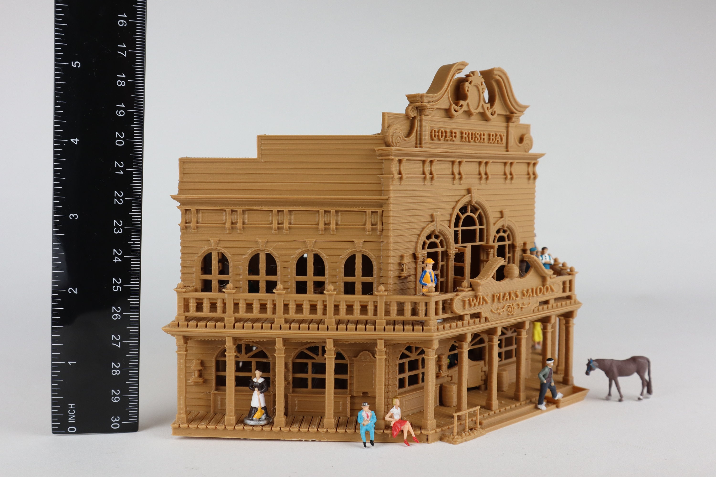 Miniature Old West #1 Saloon/hotel Built Ready HO Scale Interiors ...