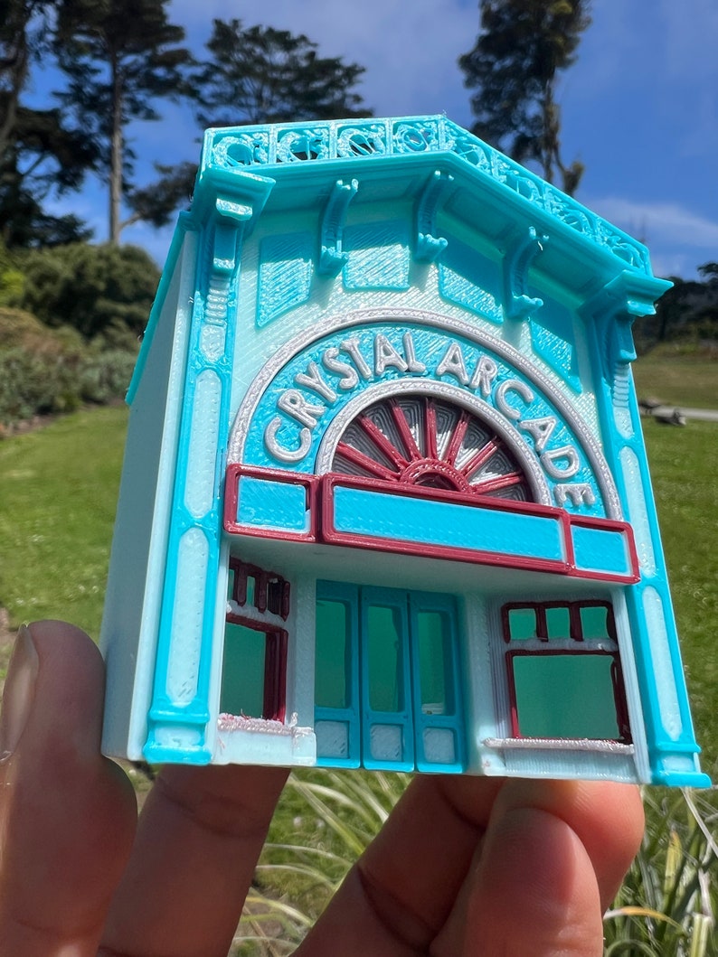 Small COLOR N-scale Victorian Main Street Crystal Arcade Facade ...