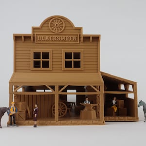 Blacksmith Shop Ho-scale Miniature Wood Color HO Scale Old West ...