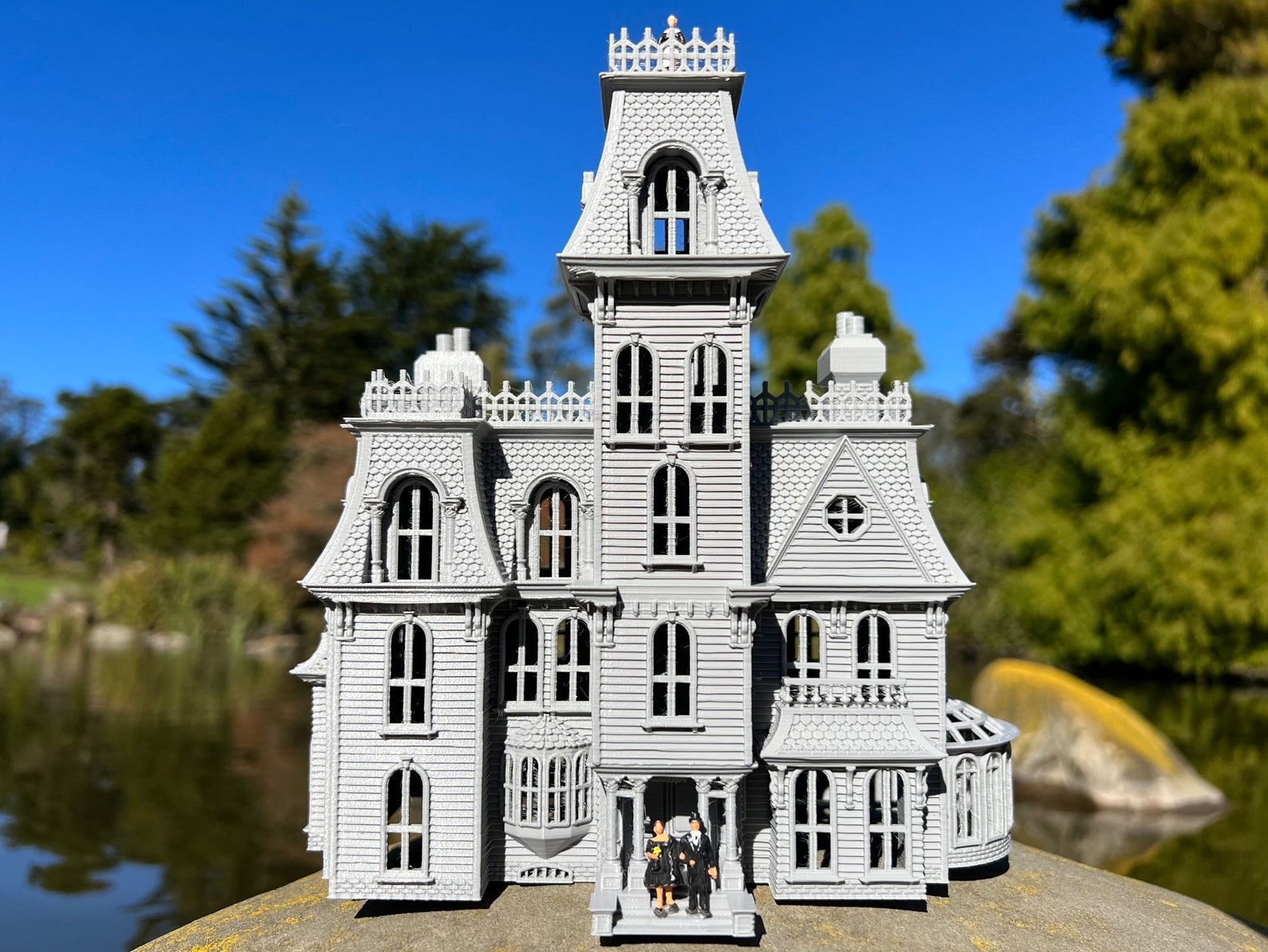 Miniature 37 Gray Ho-scale Addams House Victorian Mansion - Etsy
