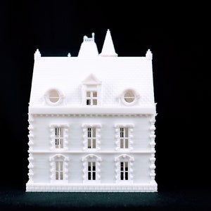 Small Miniature N-scale Miniature "crystal Manor" White 1:150 by Gold ...