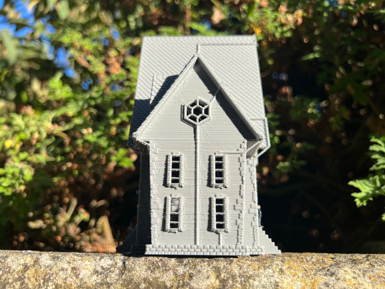 Miniature Gray N-scale Gru Villain House Gothic Victorian - Etsy