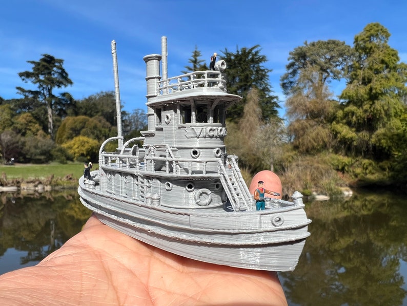 Miniature N Scale Railroad Tugboat Built Train Layout 1:160 - Etsy