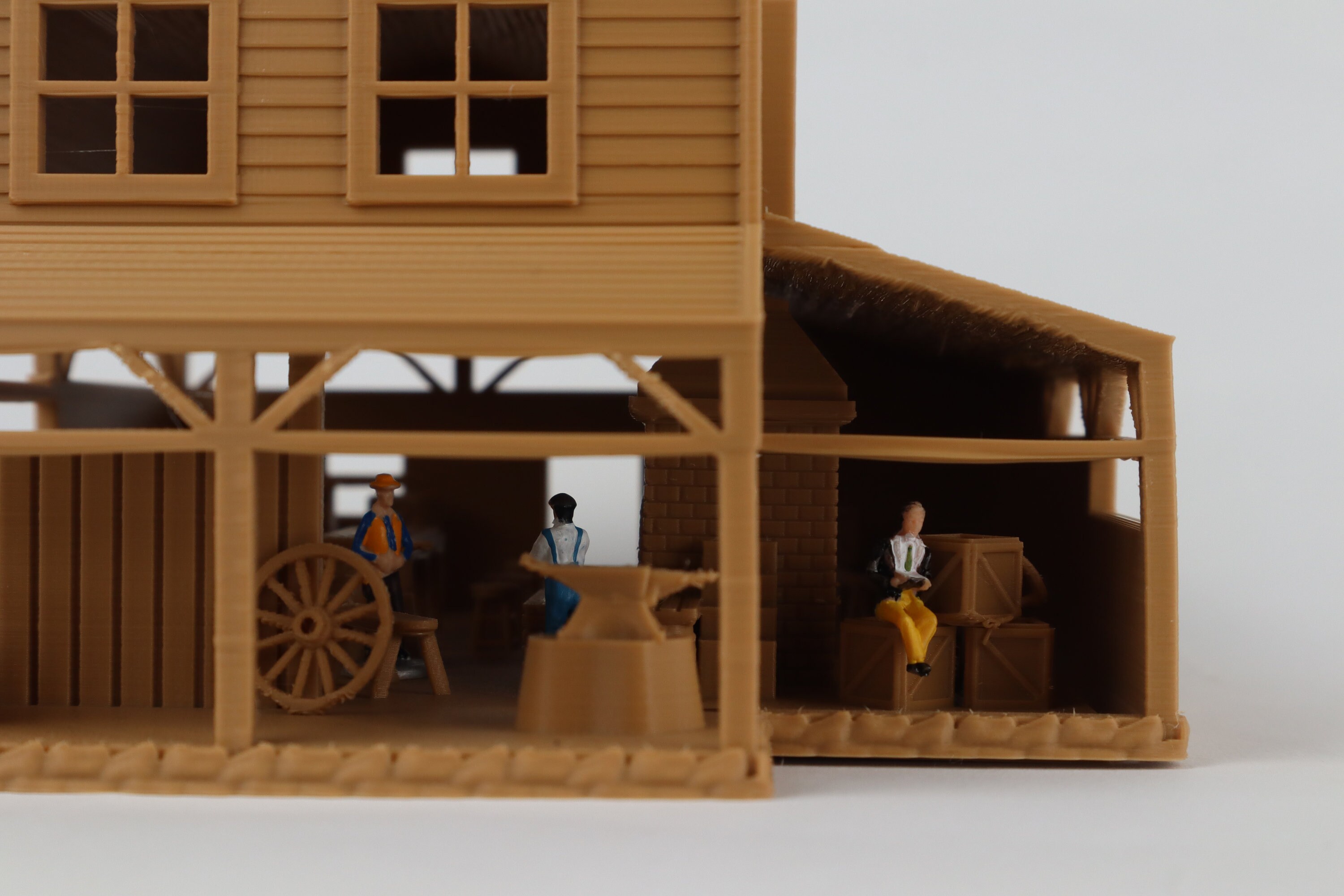 Blacksmith Shop Ho-scale Miniature Wood Color HO Scale Old West ...