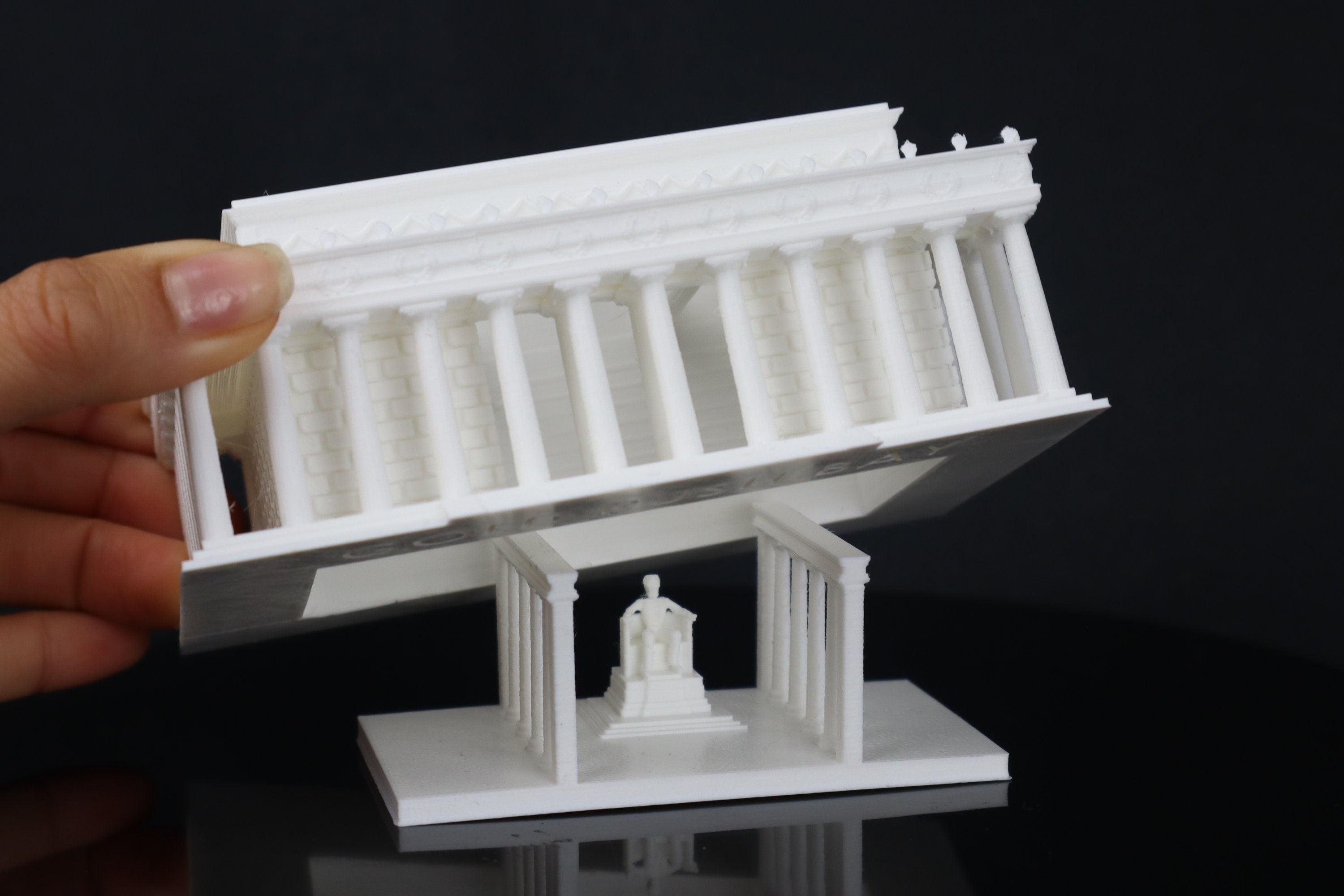 Small Miniature Lincoln Memorial Washington DC White (n-scale Figures ...