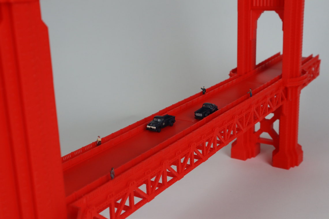 Miniature Scale Model San Francisco Golden Gate Bridge (n-scale Figures ...