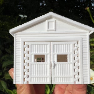 Miniature Opening White Ho-scale Lorelai House Plus Garage Victorian ...