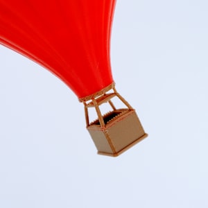 Miniature RED COLOR Ho-scale 1/87 Hot Air Balloon for Model Train or ...