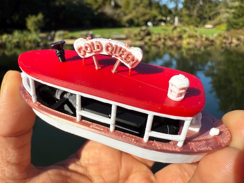 COLOR Ho-scale Passenger Cruise Boat “the Gold Queen” Miniature Ship ...