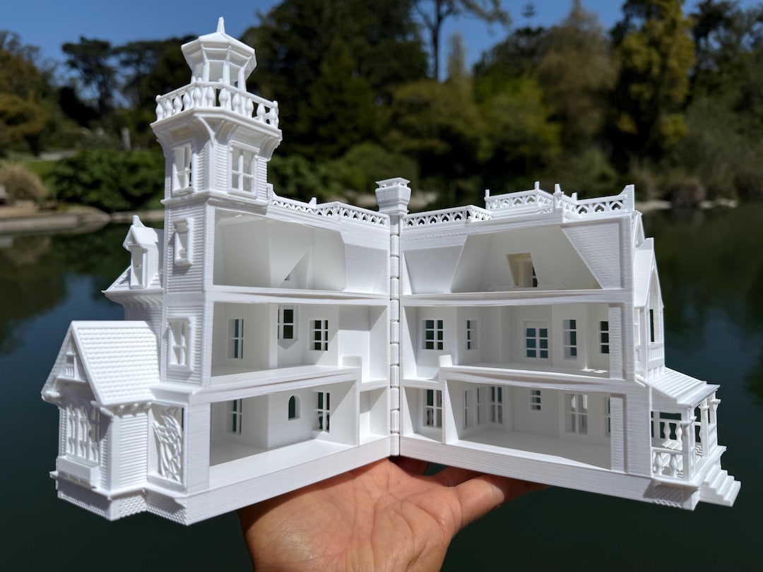 Opening Miniature HO Scale Practical Witch Magic Victorian House With ...