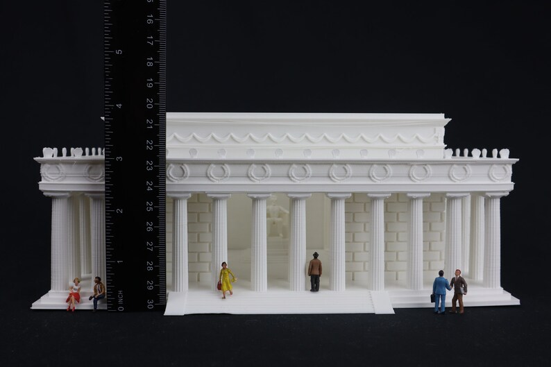 Miniature Lincoln Memorial Washington DC White ho-scale - Etsy