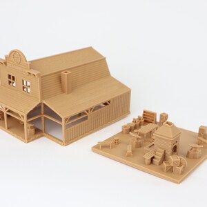 Small Miniature Old West Blacksmith Shop N-scale 1:150 Wood Color ...
