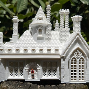 Miniature Ho-scale English Manor Tudor Hall Castle White 1:87 Model by ...