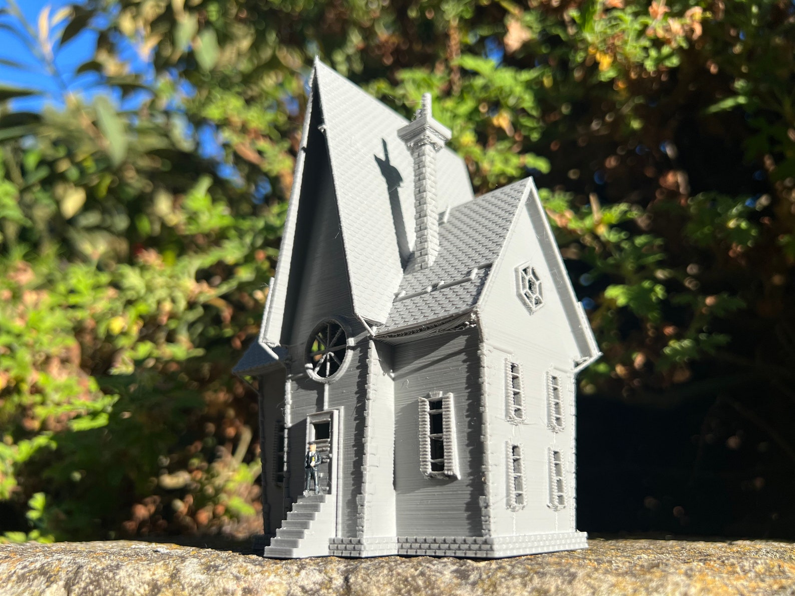 Miniature Gray N-scale Gru Villain House Gothic Victorian - Etsy