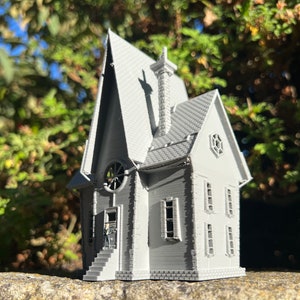 Miniature Gray N-scale Gru Villain House Gothic Victorian Minion ...