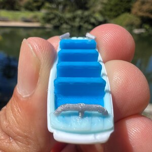 N-scale COLOR Miniature Small Boat World Tour Theme Park Ride Built W ...