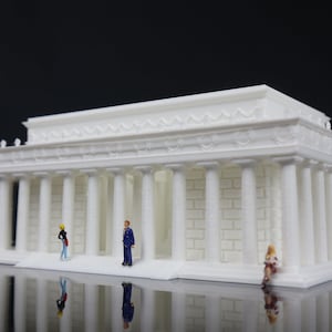Small Miniature Lincoln Memorial Washington DC White (n-scale Figures ...