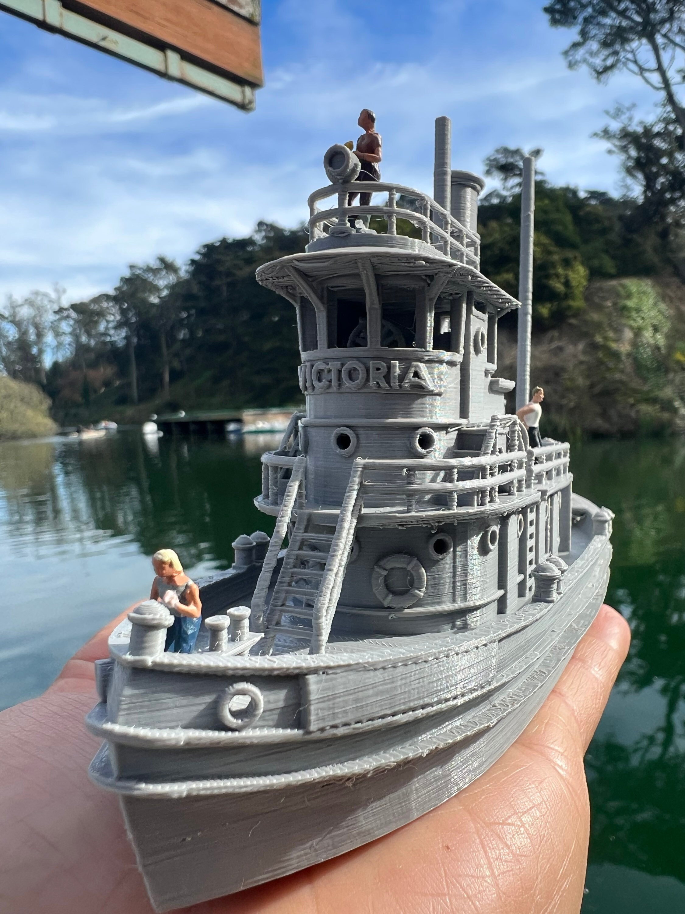 Miniature HO Scale Railroad Tugboat Built Train Layout 1:87 - Etsy