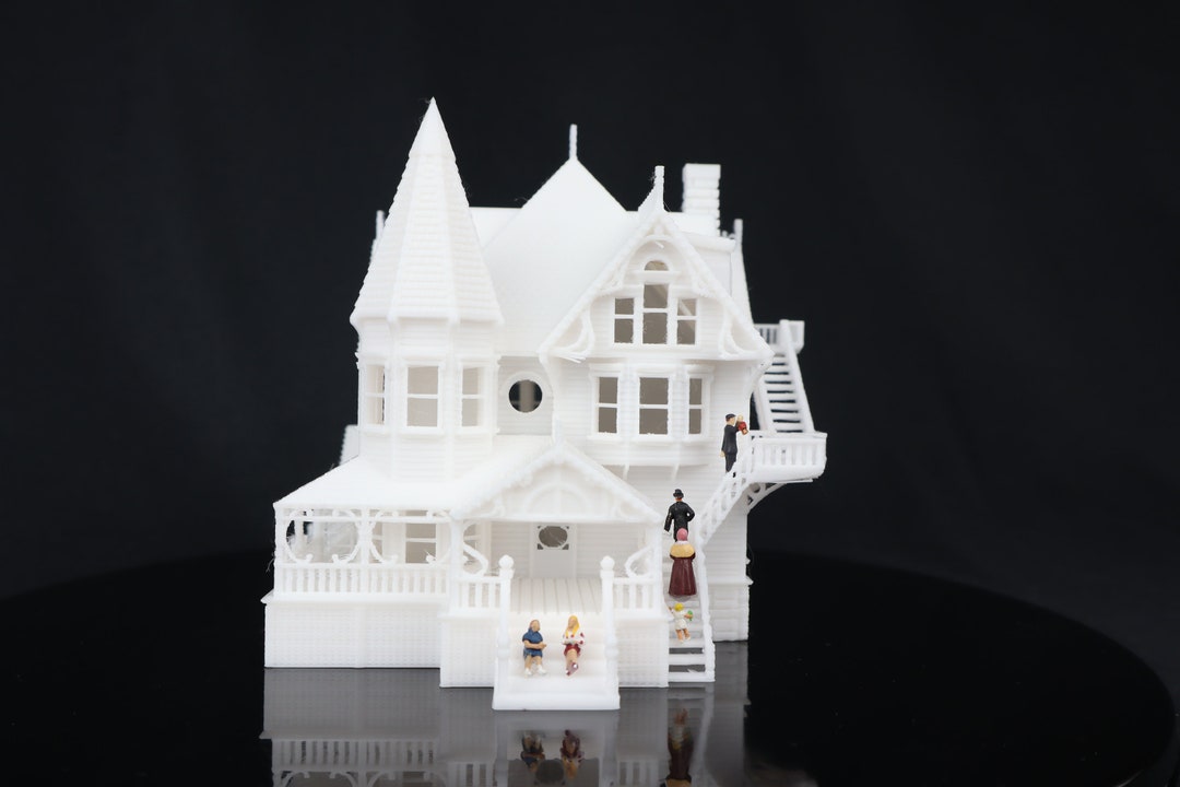 SMALL N-scale Miniature “the Pink Palace” Victorian House (1:150 Scale ...
