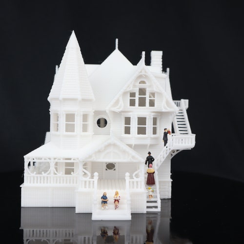 SMALL N-scale Miniature the Pink Palace Victorian House - Etsy