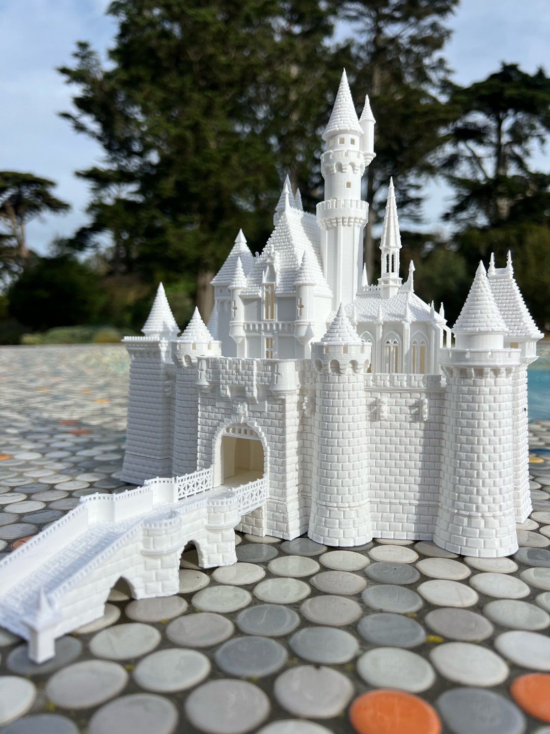 Miniature Neuschwanstein Sleeping Castle Miniature #40 White Ho-scale ...