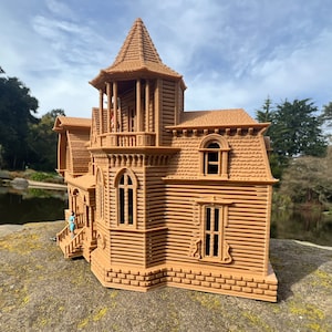 Miniature #38 Brown O-scale Munster House Victorian Mansion Built ...