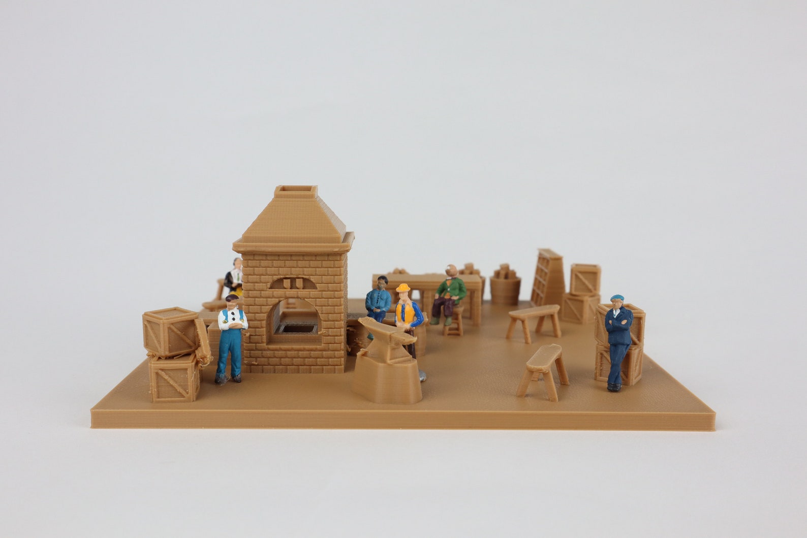 Blacksmith Shop Ho-scale Miniature Wood Color HO Scale Old West ...