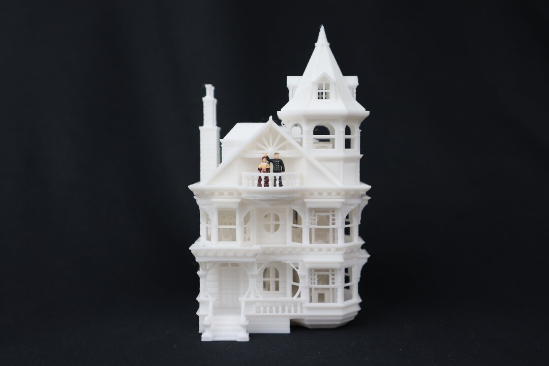 Small Miniature N-scale Queen Anne Victorian House Model +interiors ...